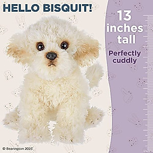 Bearington Bisquit Plush Labradoodle Stuffed Animal Puppy Dog, 13 Inch