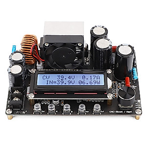 DROK DC Boost Converter, CNC 10V-65V to 12V-120V DC to DC 12V 24V 36V 48V 12A 800W Adjustable Power Supply Voltage Regulator Module, Solar Panel MPPT Charging, with Cooling Fan