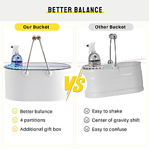 VIREESR Large White Utensil Caddy,2 Handles Provide Better Balance, Holder for Silverware,Condiment,Flatware,Suitable for Indoor and Outdoor(Include a Napkin Caddy)