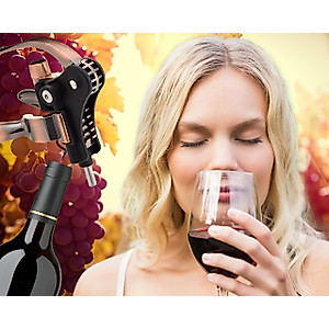 Wine Opener Corkscrew Set - Foil Cutter and Extra Screwpull Wine Opener, Heavy Duty Corkscrew Wine Opener - Military Grade Material, Unlike Other Wine bottle Openers This Does Not Break