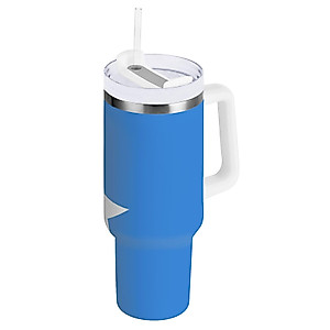 Insulated Stainless Steel Tumbler 40 Oz with Handle and Straw, Somalia Flag Travel Insulated Tumblers