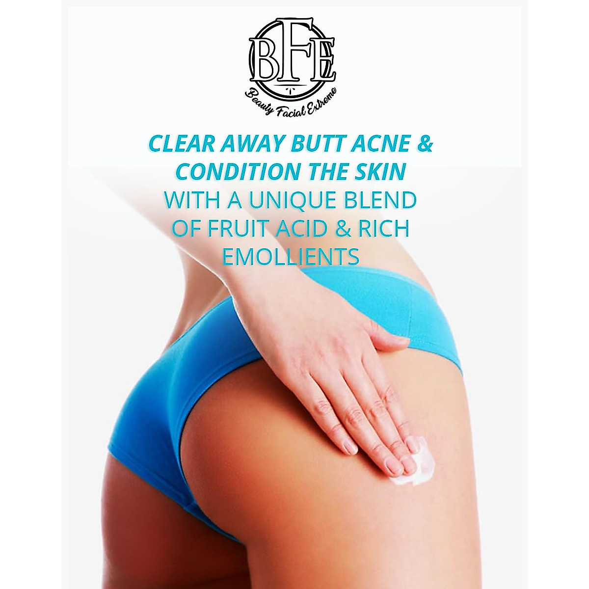 Anti-Acne Buttocks & Thigh Treatment- Clears Away Acne, Pimples, and Ingrown Hairs for the Buttocks and Thigh Area. Prevents Future Breakouts. 6.9 OZ