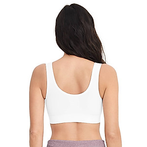 Jockey Women's Bra Seamfree Back Smoothing Bralette, White, XL