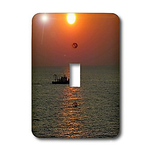 3dRose lsp_81818_1 Greece, Crete, Aegean Sunset, Fishing Boat Eu12 Cmi0410 Cindy Miller Hopkins Single Toggle Switch
