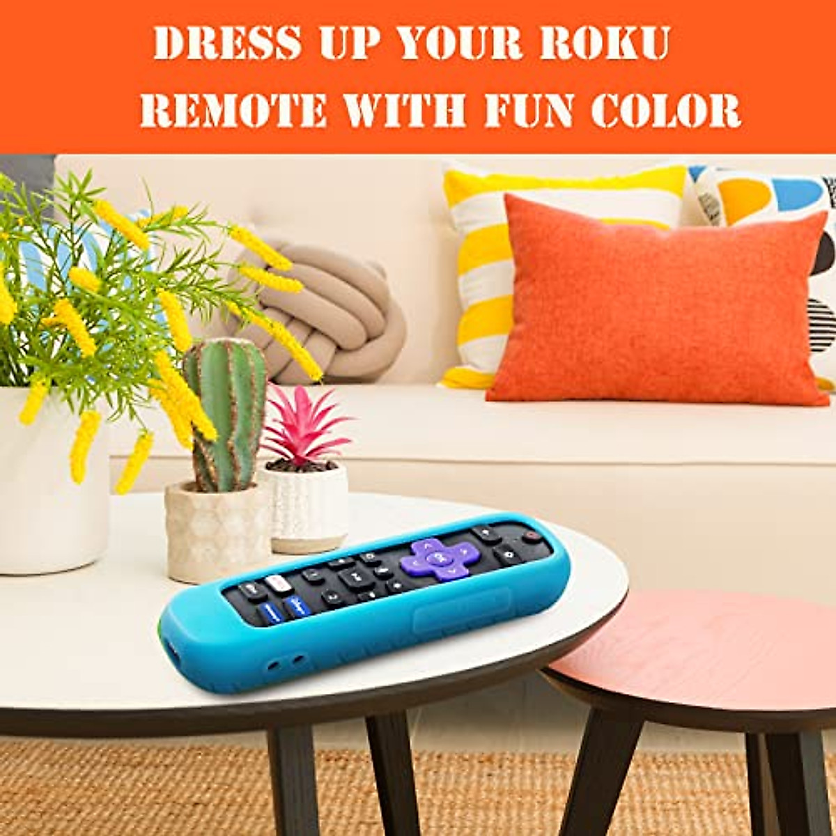 2 Pack Case for Roku Voice Remote Pro, Cover for Roku Headphone Remote Rechargeable Controller Silicone Sleeve Skin with Lanyard Glow in The Dark