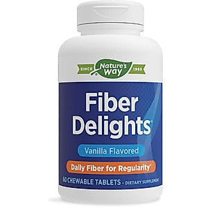 Nature's Way Fiber Delights Daily Fiber for Regularity*, Vanilla Flavored, 60 Chewables
