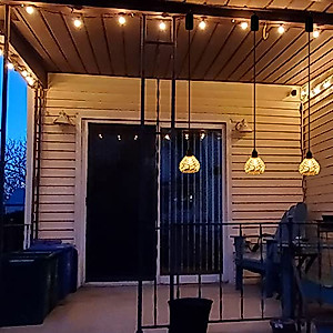 3 Pack Outdoor Battery Operated Chandelier, Small Hanging Rattan Pendant Lights with Remote Control Timer, Warm White Waterproof Lamps for Gazebo Yard Porch Patio Garden Backyard Decor, ALL FORTUNE