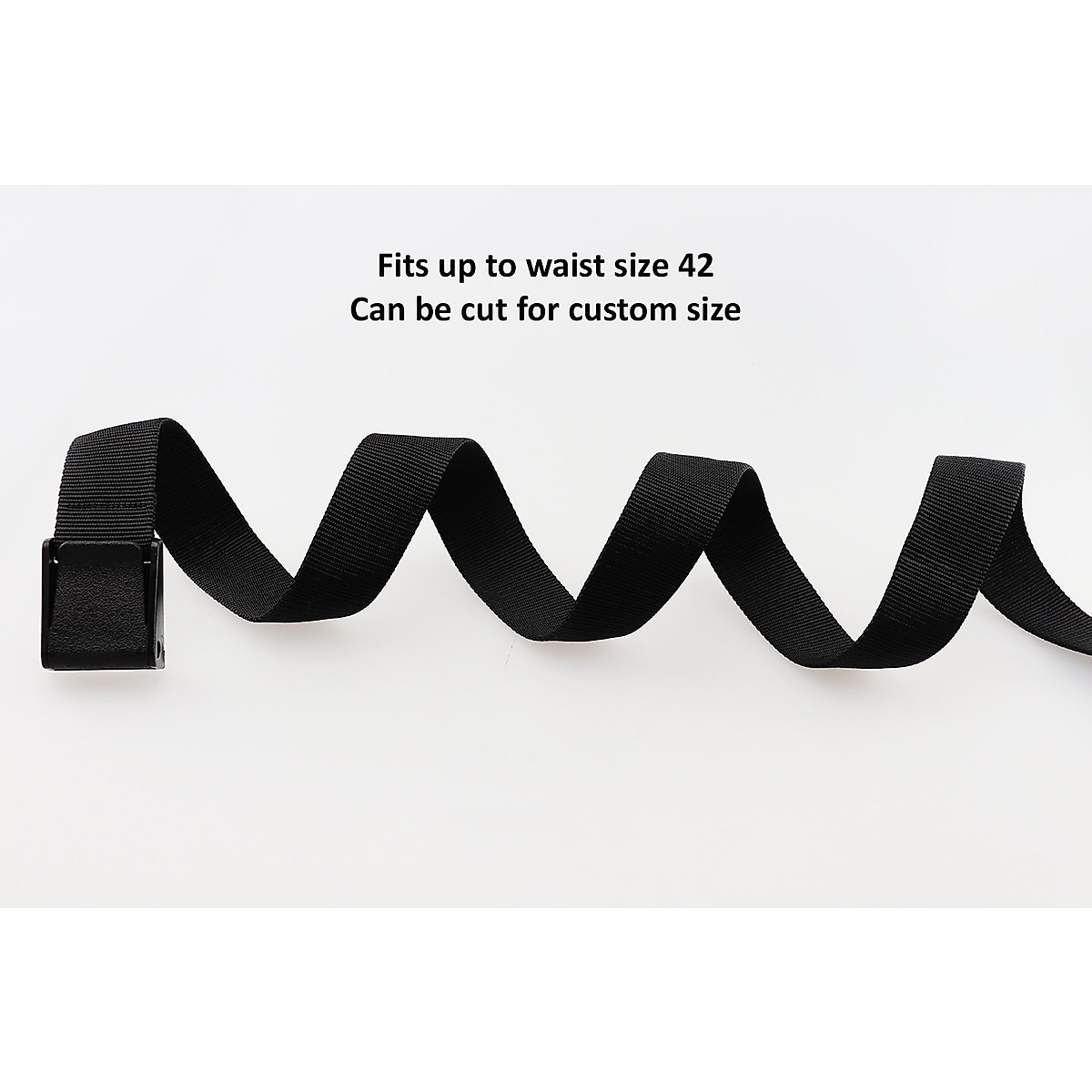 Titan Durable Outdoor Nylon Web Belt Metal Free (Black)