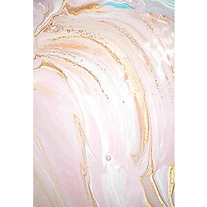 Pink Gold Marble Pattern Area Rugs 5x8 Soft Washable Modern Abstract Carpet for Girl's Living Room Bedroom Thick Non-Shedding Carpet Under Coffee Table Dining Room Rug