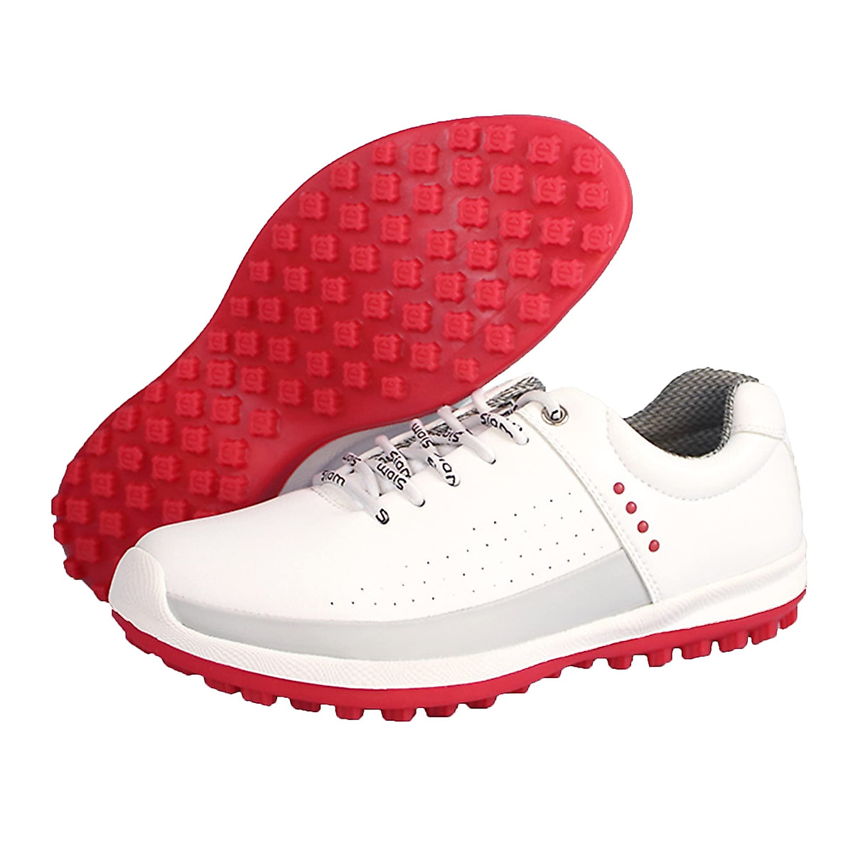 LIPPAN Professional Golf Shoes for Womens Outdoor Spikeless Golf Sneakers Non -Slip Comfortable Lightweight,White,4.5