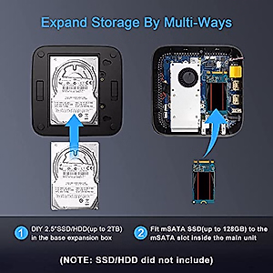 KAMRUI Mini PC, AK1 PRO 12GB RAM 256GB SSD Mini Desktop Computer Intel Celeron N5105 Processor,Quad Core Micro Computer 4K, Support 2.5-inch SSD, 2.4G/ 5.0G WiFi, Gigabit Ethernet, HTPC