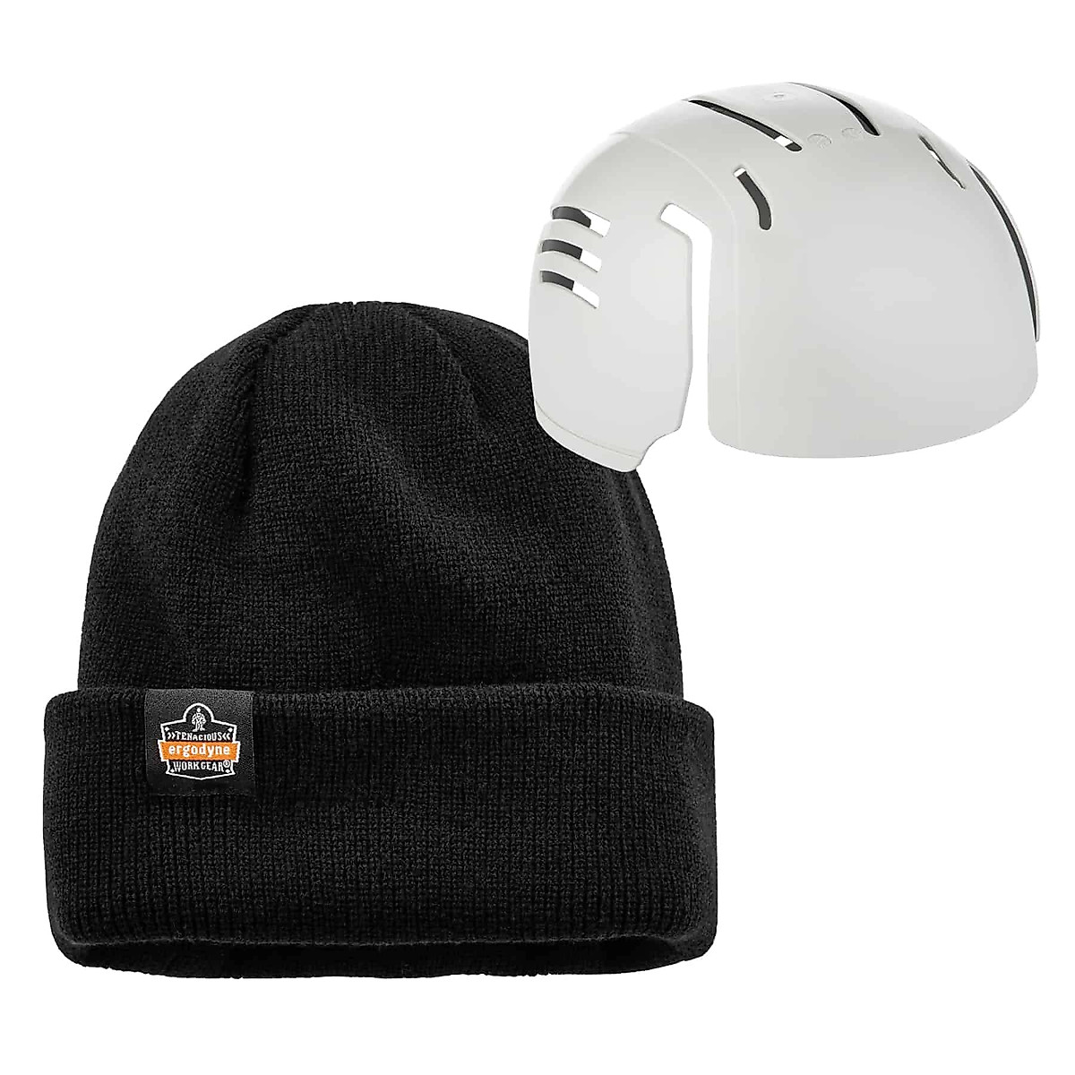 Rib Knit Winter Hat with Bump Cap Insert, Ergodyne N-Ferno 6811ZI, Black