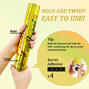 Gender Reveal Powder Confetti Cannon, Gender Reveal Party Supplies 100% Biodegradable Tissue Safe Powder Smoke (4 Blue)