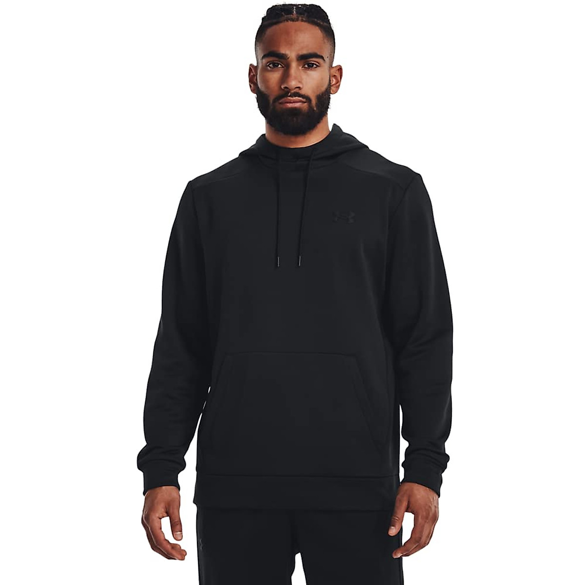 Under Armour Men's ArmourFleece Hoodie, (001) Black / / Black, Small