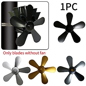 UXZDX CUJUX Low Noise Fireplace Fan Blade Living Room Efficient Household 5 Blades Winter Warm (Color : Gold, Size : 152mm)