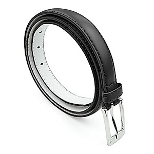 Belle Donne skinny belt women, belts for women, Dress, Belts Womens, Black Belt with Silver Polished Buckle Women's Belts, Black Belts for Women Large