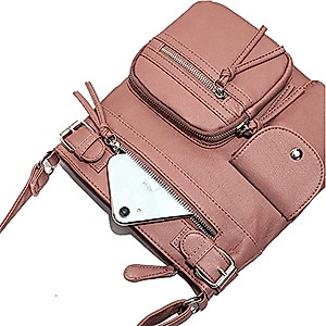 Yohora Women’s Leather Shoulder Bag Retro Hobo Crossbody Purse Large Capacity Casual Tote Satchel for Work