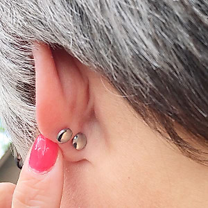 ComfyEarrings CZ 6mm LARGE Crystal Prong Stud Earrings With Comfortable Flat Backs