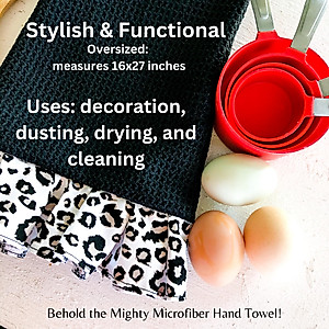 Waffle Kitchen Towel, Black and White Buffalo Plaid Ruffle Embellishment, Farmhouse Home Decor, Drying Dishclothes