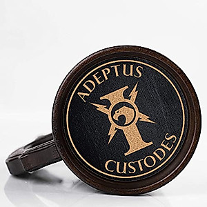 Adeptus Custodes Beer Stein, Personalized 40k Wooden Beer Mug, Custom Gamer Gift, Video Gamer Tankard, Gift for Men, Gift for Him, Geek Gift