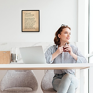 F. Scott Fitzgerald Quotes - "The Beautiful and Damned" Motivational Quote Wall Decor, Religious Wall Decor, Decorations for Home, Wall Art for Living Room, Wall Art Scripture, Unframed - 8x10