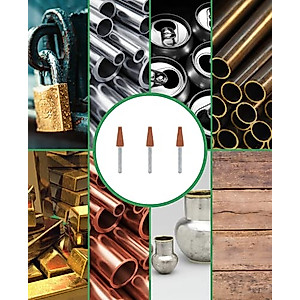 Dremel 953 Aluminium Oxide Grinding Stones Accessory Set, 3 Cone-shaped Grinding Stones for Grinding and Sharpening Metals (6,4 mm)