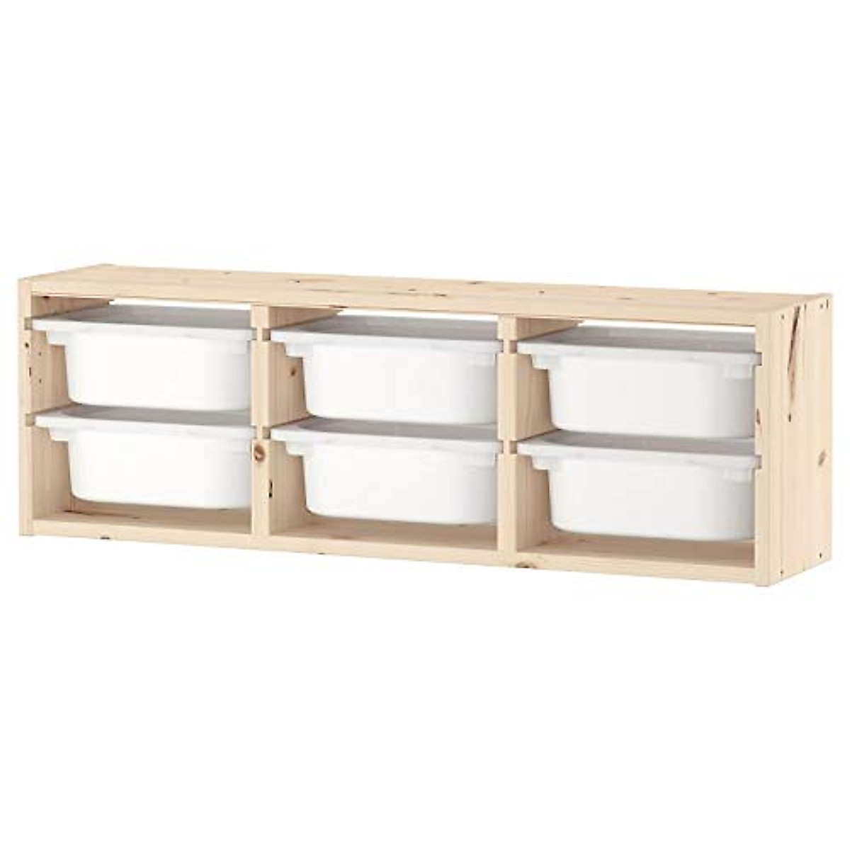 TROFAST Wall Storage Light White Stained Pine Pine