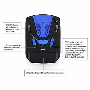 WishRing V7 Car 16 Band 360 GPS Camera Laser Police Safe Anti Radar Detector Voice Alert