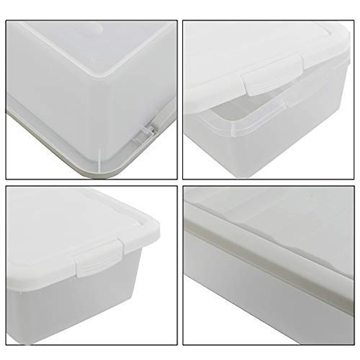 Cand Storage Bin with Lid 14 Quart, 2 Packs, Plastic Box for Organizing