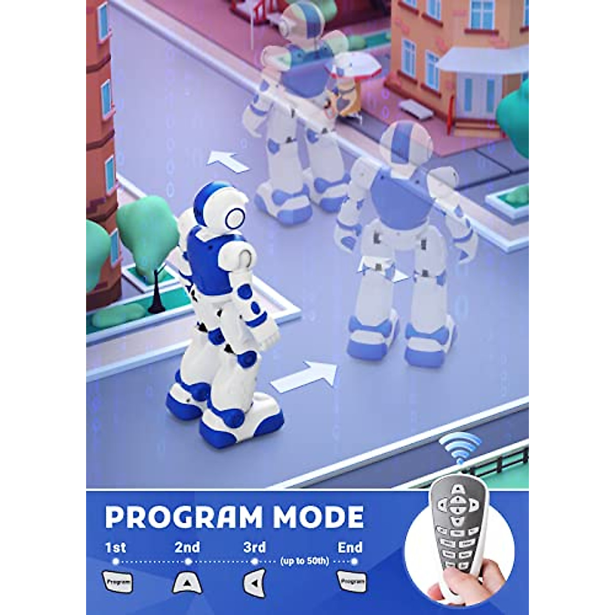 EduCuties Robot Toys for Kids,Programmable Remote Control Smart Walking Dancing Robot Toy Gift with Gesture & Sensing for Age 4 5 6 7 8 9 10 Year Old Boys for Birthday Gift Present