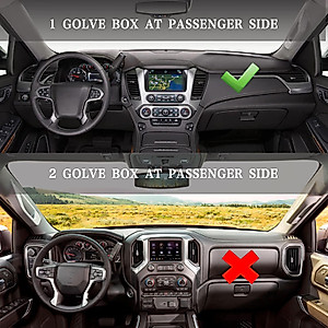 BDFHYK Dashboard Dash Cover PU Dash Mat Compatible with 2007-2013 Silverado and Sierra, 2007-2014 Tahoe Suburban Avalanche and Yukon