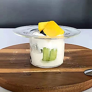 UPKOCH Glass Trifle Bowl 2Pcs Glass Salad Bowl Clear Glass Yogurt Bowl Crystal Dessert Bowl Oatmeal Storage Bowl Appetizer Bowl Plate for Candy Fruit Snacks 100ml+280ml Appetizer Cups