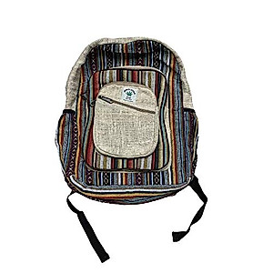Himalayan Group All Natural Handmade Multi Pocket Pure Hemp Laptop Backpack #6
