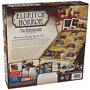 Eldritch Horror The Dreamlands Board Game EXPANSION | Mystery Game | Cooperative Board Game for Adults and Family | Ages 14+ | 1-8 Players | Avg. Playtime 3 Hours | Made by Fantasy Flight Games