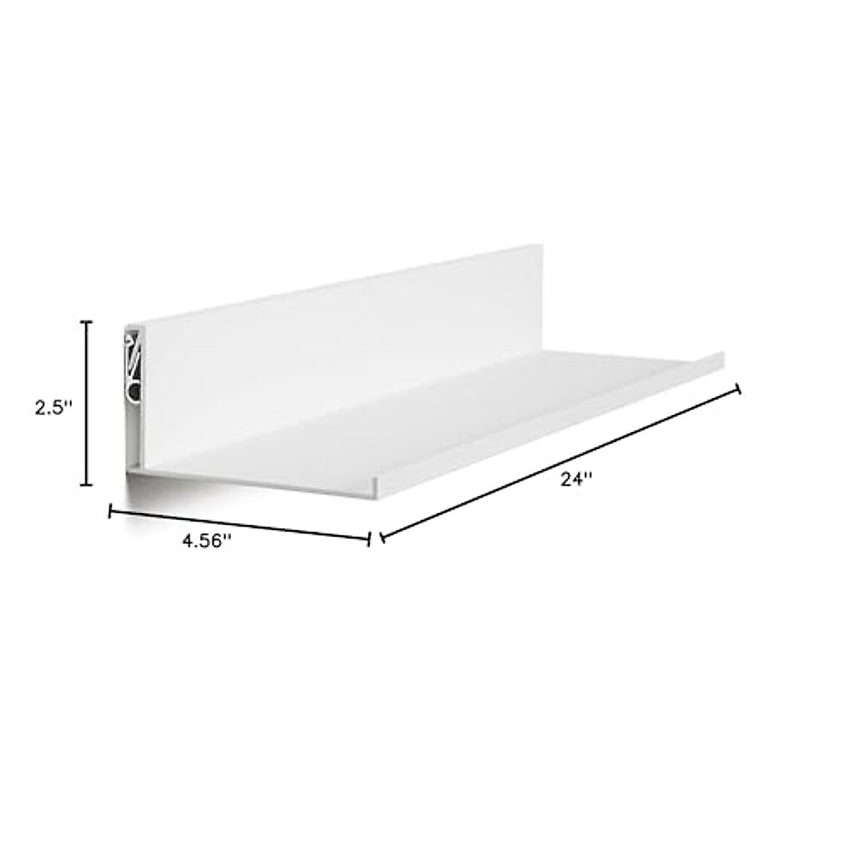 Hangman L24W L 24-Inch No-Stud Floating Shelf (White Powder Coat)