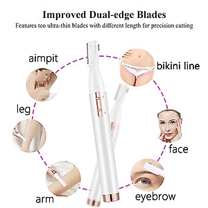 ZEXELLER Eyebrow Trimmer Facial Hair Trimmer for Women Electric Eyebrow Trimmer Epilator for Man Women
