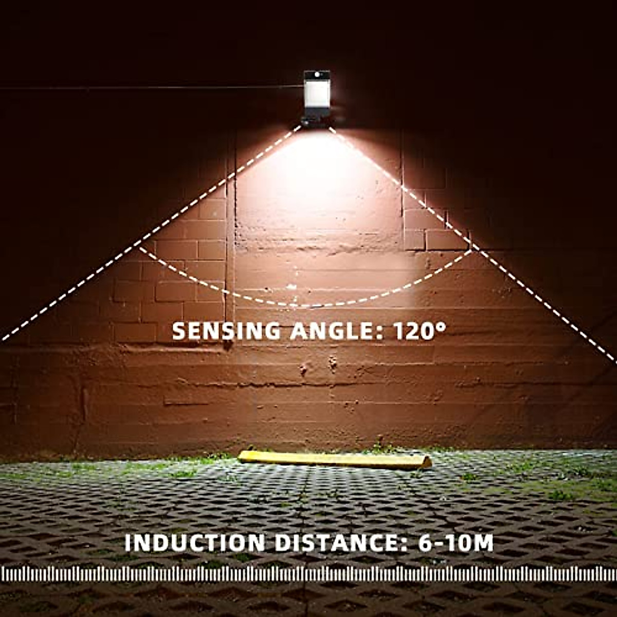 Duewot 70 LED Solar Street Lights - Motion Sensor, IP66 Waterproof, Super Bright Lighting for Gutter, Patio, Fence, Barm, Sign, Yard and Streets