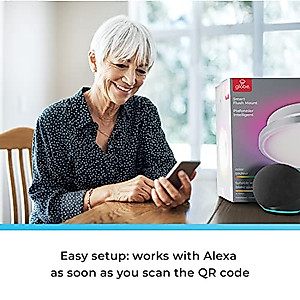 Globe Electric Works with Alexa Smart 14" Black Flush Mount Light, A Certified for Humans Device