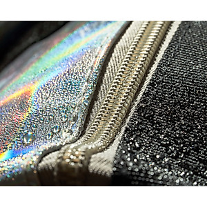 Holographic Dance Duffle Bag for Girls, Kids Travel Bag with Adjustable Carry on and Handy Pouch, Dance Accessories for Girls, Teens - 16 L