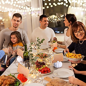 Wonderjune 12 Sets Artificial Pumpkins Harvest Fall Autumn Decoration with Card Thanksgiving Table Decor for Fall Themed Party(Orange, Brown, White)