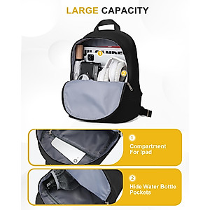 coofay Mini Black Backpack Purse For Women Anti Theft Backpack Small Gym backpack With Shoe Compartment Waterproof Backpack For College Aesthetic Backpack Simple Cute Backpack