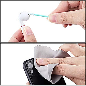 ADXCO 129 Pieces Cell Phone Cleaning Kit Camera Cleaning Kits USB Charging Port and Headphone Port Brush Set Compatible with Phone, iOS Android, Cell Phone, Electronics Cleaner