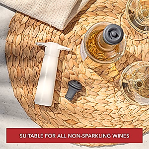 The Original Vacu Vin Wine Saver with 2 Vacuum Stoppers – White