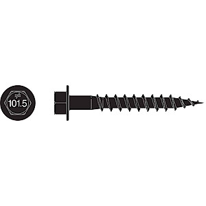 Simpson Strong-Tie SD10112DBBR50 Outdoor Accents Connector Screw — 10 x 1.5 in. Double-Barrier Coating, Black (50-Qty)