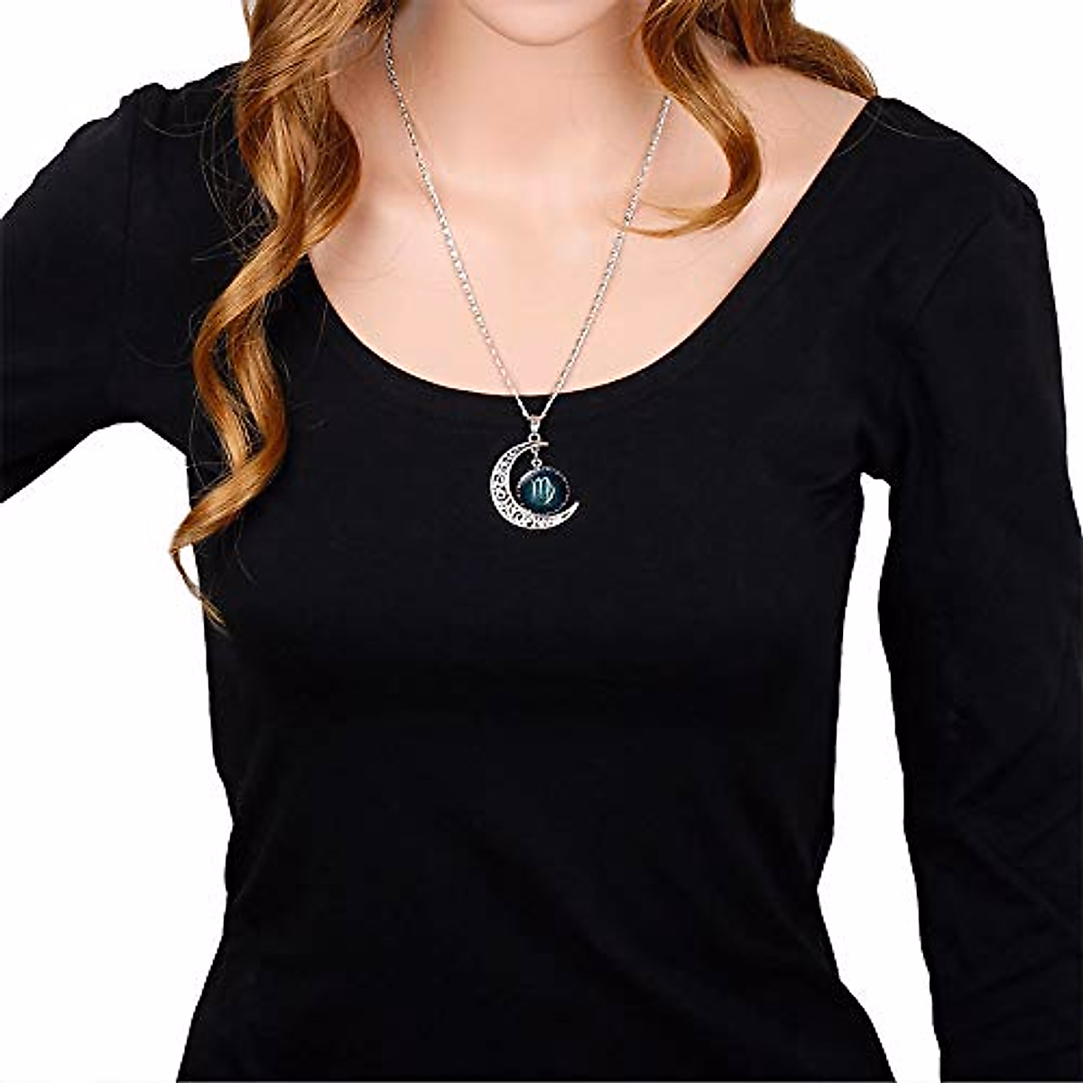 JczR.Y Taurus Constellation Necklace Pendant Time Gemstone Luminous Glow Long Sweater Chain Necklace Jewelry Fahion (Taurus)