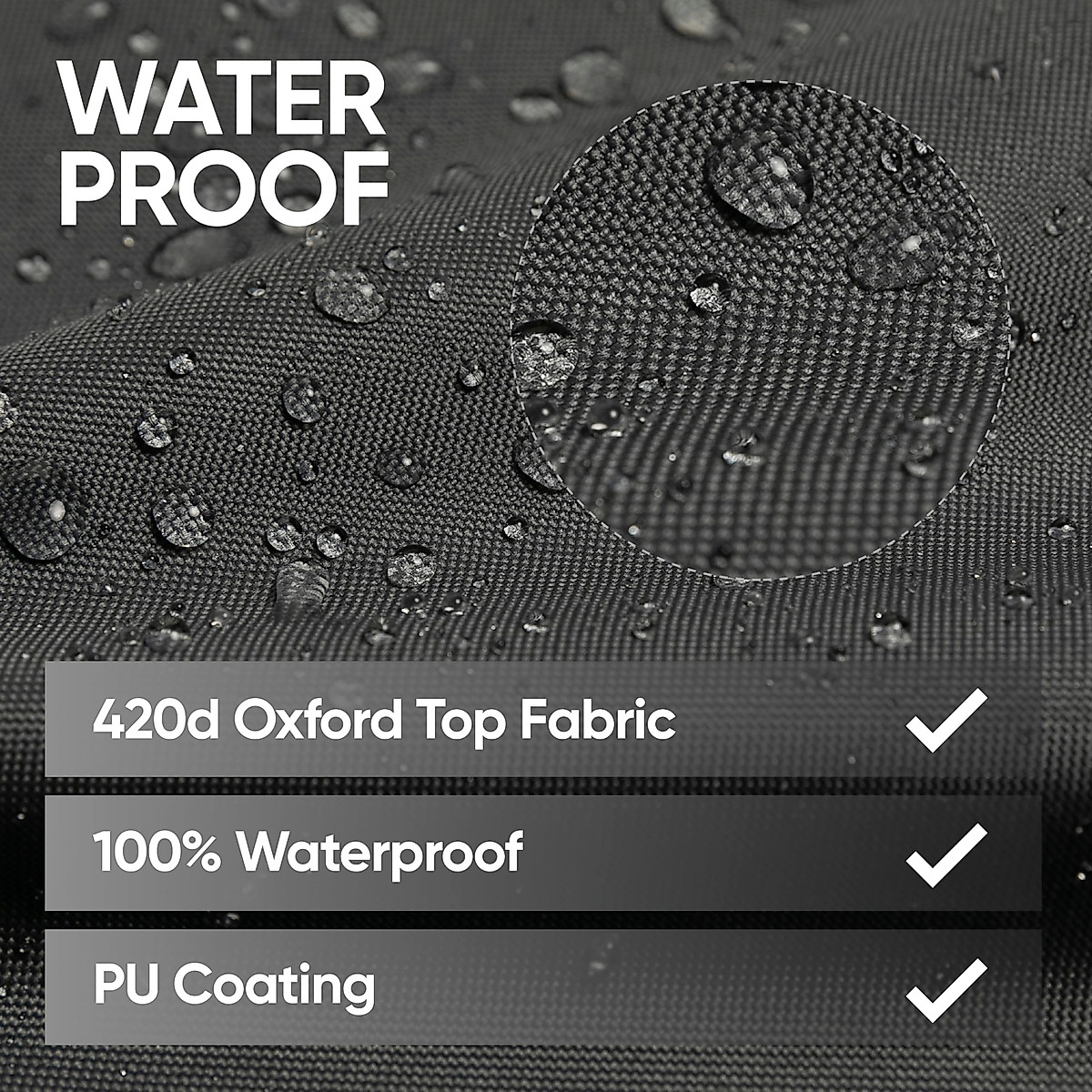 Patio Chair Covers Waterproof Outdoor Furniture Chair Covers 420D Fit as Lawn Lounge Deep Seat(2 Pack,Median)