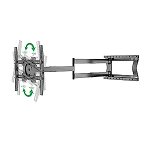 Physix 2120 Long arm TV Wall Mount for 32-75 inch Screens | Extra Long Extension up to 47 inch | Heavy-Duty TV Mount Holds up to 77 lbs | Full-Motion, swivels up to 180° | Max. VESA 400x400