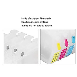 Refill Cartridge Replacement, Sturdy Refill Cartridge Smoothly Output Good Sealing Magenta Blue Yellow Black PP for Printer (LC3219)