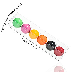 SLShePack 36PCS 1" x 1" x 6" Clear Gumball Boxes for 6, Gumball Tubes Party Favor, Gumball Candy Container