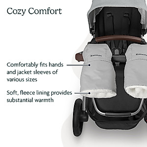 UPPAbaby CozyHandmuff/Easily Attaches to Stroller Handlebars/Ultra-Plush, Weather-Proof Hand Protection/Stella (Grey)